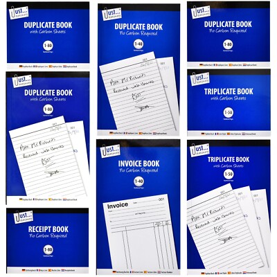 DUPLICATE BOOKS Carbon Copy Carbonless Cash Sales Order VAT Payment ...