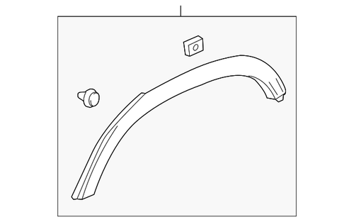 Genuine GM Primed Driver Side Rear Fender Molding 95291865 | eBay