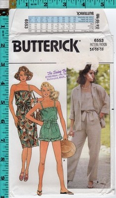 "Misses' Jacket, Dress & Jumpsuit" Vintage Butterick Sewing Pattern ...