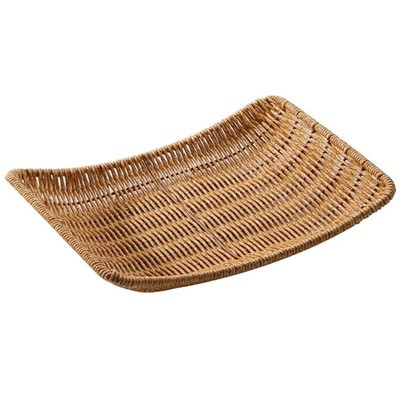 Ellipse Shape Food Plate Woven Serving Baskets Storage Fruit Vegetable ...