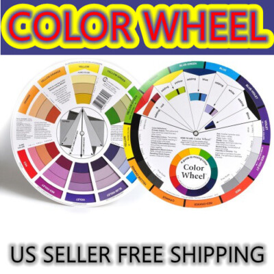 Pocket Color Wheel Chart Round Chart w/ Gray Scale Color Mixing Guide 5 ...