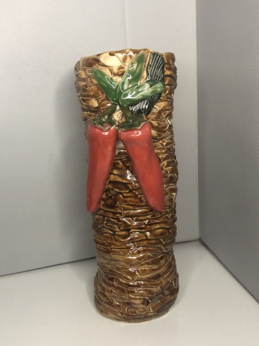 Vintage Red Chili Pepper Handcrafted Art Pottery Coil Vase 10” H | eBay
