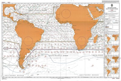 Admiralty 5126(6) Routeing Chart South Atlantic Ocean June Chart Map ...