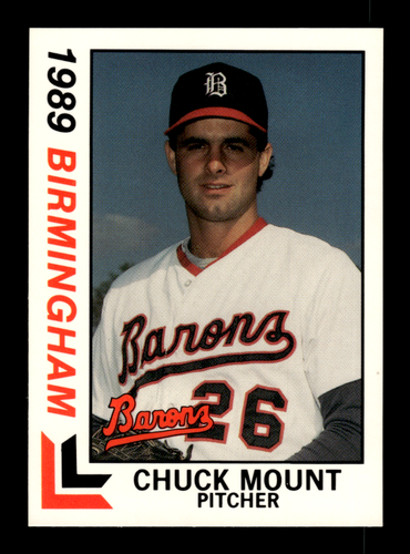 1989 Best # 18 Chuck Mount Card (ML) Birmingham Barons Chicago White ...