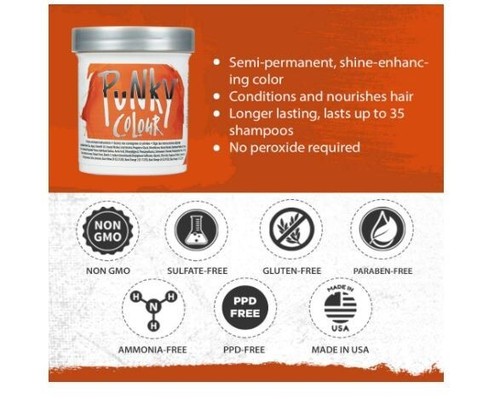 Jerome Russell PUNKY COLOUR Semi Permanent Hair Color -Flame- 3.5 fl oz ...