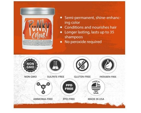 Jerome Russell PUNKY COLOUR Semi Permanent Hair Color -Flame- 3.5 fl oz ...