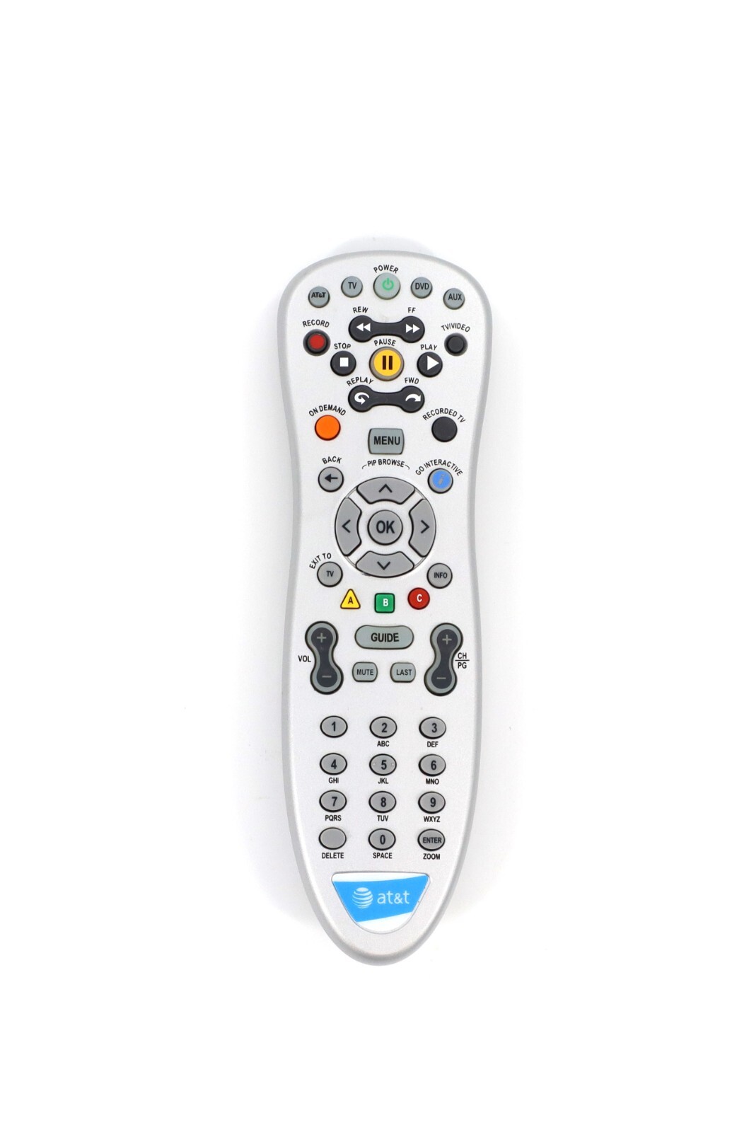 AT&T RC1534801 U-Verse Remote Control For Receivers & SetTop Boxes W ...