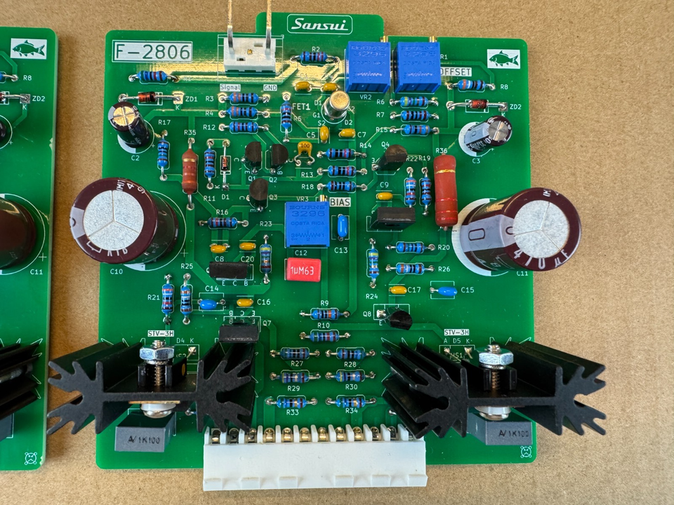 2 New Sansui F-2806 Driver Boards COMPLETE BUILT G-8000 G-9000 DB G-901 ...