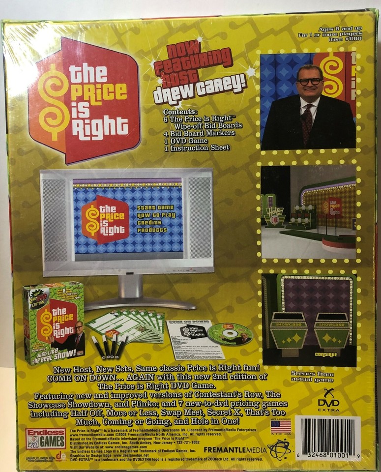 NEW The Price is Right 2nd DVD Edition Endless Games Drew Carey SEALED ...