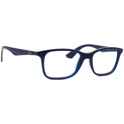 Ray-Ban Eyeglasses RB 7047 5450 Matte Blue Square Frame 54[]17 140 | eBay
