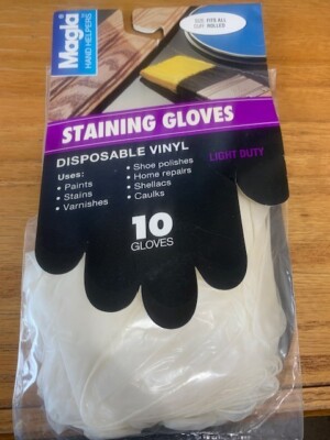 Magla Hand Helpers Disposable Vinyl Gloves 10pk Painting Staining ...