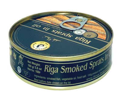 Brivais Vilnis RIGA SMOKED SPRATS in OIL 160gr ШПРОТЫ В МАСЛЕ NON-GMO ...