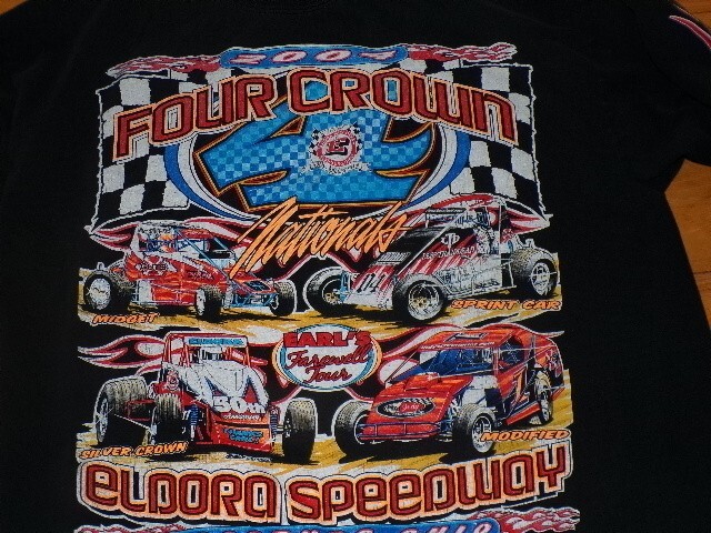 Eldora Speedway Sprint Car Racing Adult XL Long Sleeve Shirt Four Crown ...