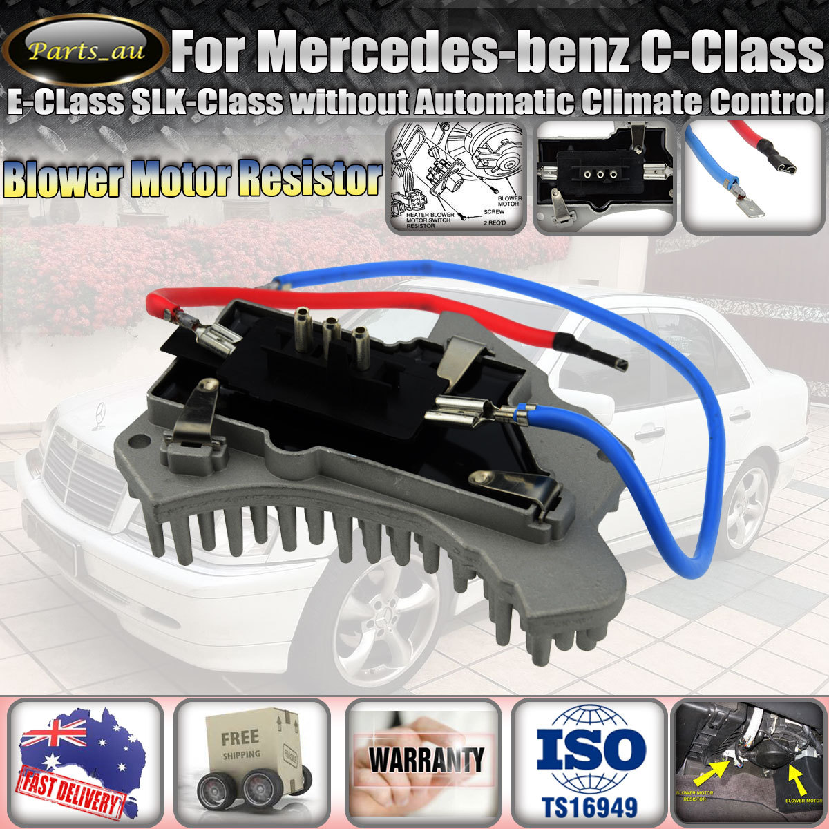 Blower Motor Heater Fan Resistor for Mercedes Benz C180 C200 C220 SLK E ...