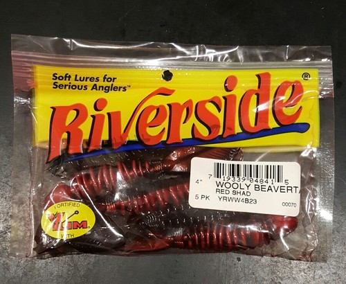 Riverside Lures - 4" Wooly Beavertail 5pk Red Shad | eBay