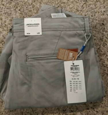 JACK AND JONES MENS JEANS 34 X 32 MARCO BOWIE drizzle sts PANTS Retails ...