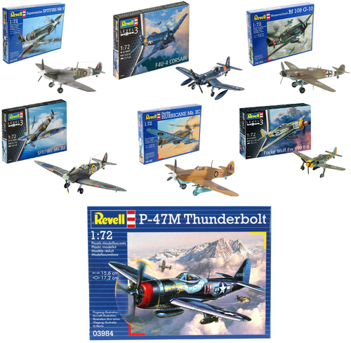 Revell Model Kits WW2 Aircraft Military Planes British German USA Craft ...