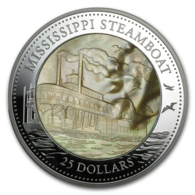 2015 Mississippi Steamboat 5 oz silver coin | eBay