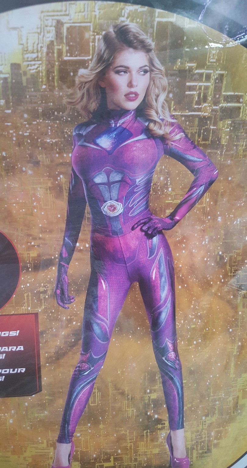 XX 18516 Pink Power Ranger Woman Costume Bodysuit Body Skin Suit ...