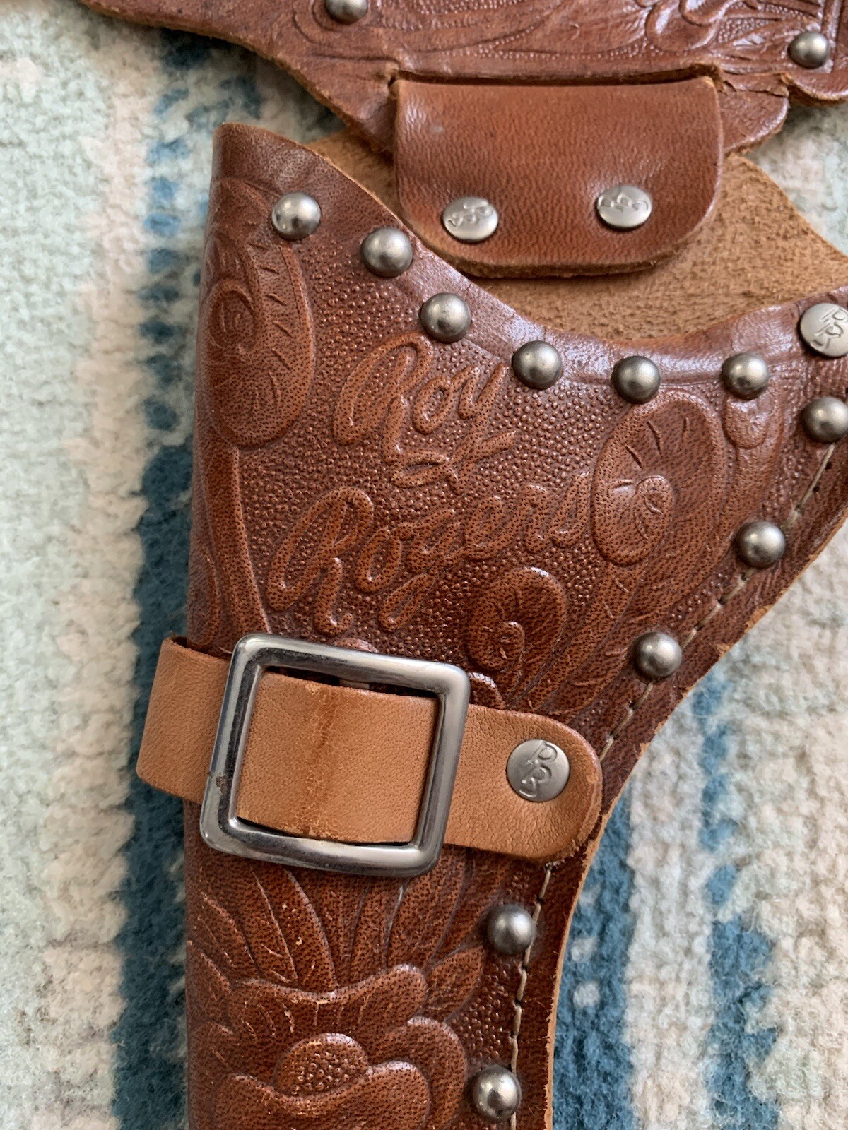 Vintage 1950s Roy Rogers Single Cap Gun Studded Holster NICE! | eBay