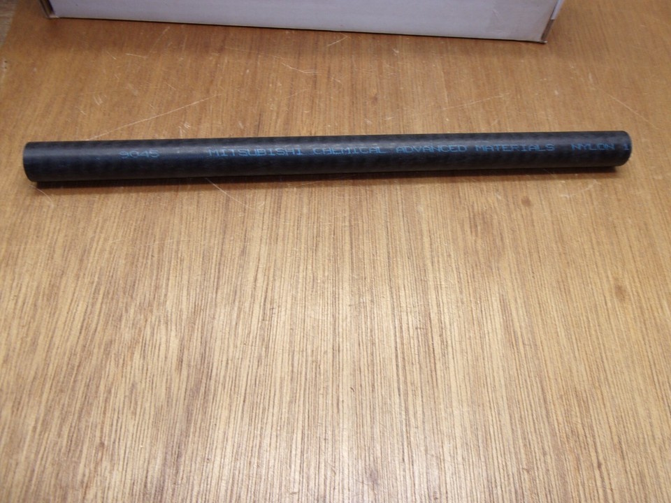7/8" X 12" Black Nylon Excelon 6/6 Extruded Round Rod Bar Stock Plastic ...