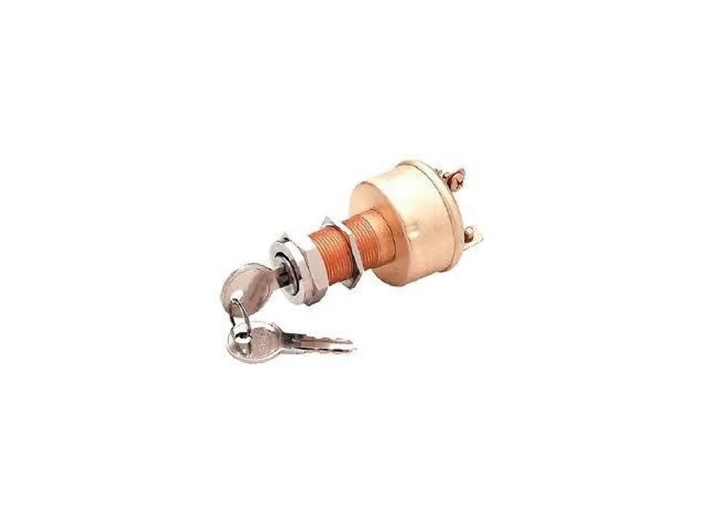 SEACHOICE Ignition Starter Switch Marine Brass 3 Position/ 3 Terminals ...