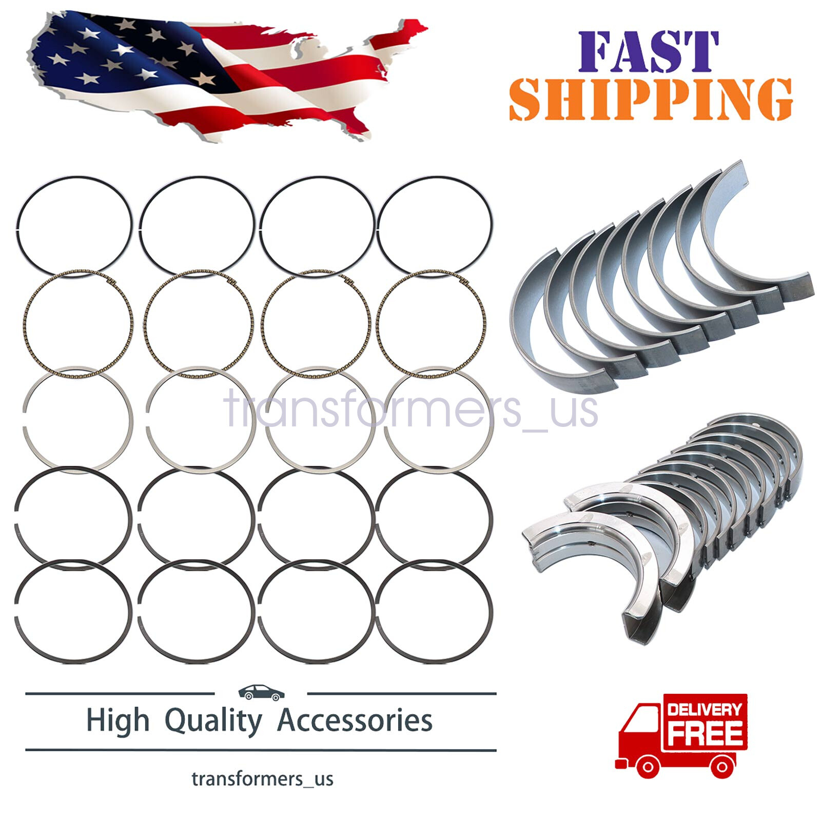 Piston Rings Main Rod Bearings Fits 11-15 Buick Chevrolet Cruze Encore ...