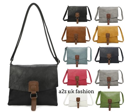 Women's Long Strap Cross Body Satchel Bag Messenger Over Shoulder ...