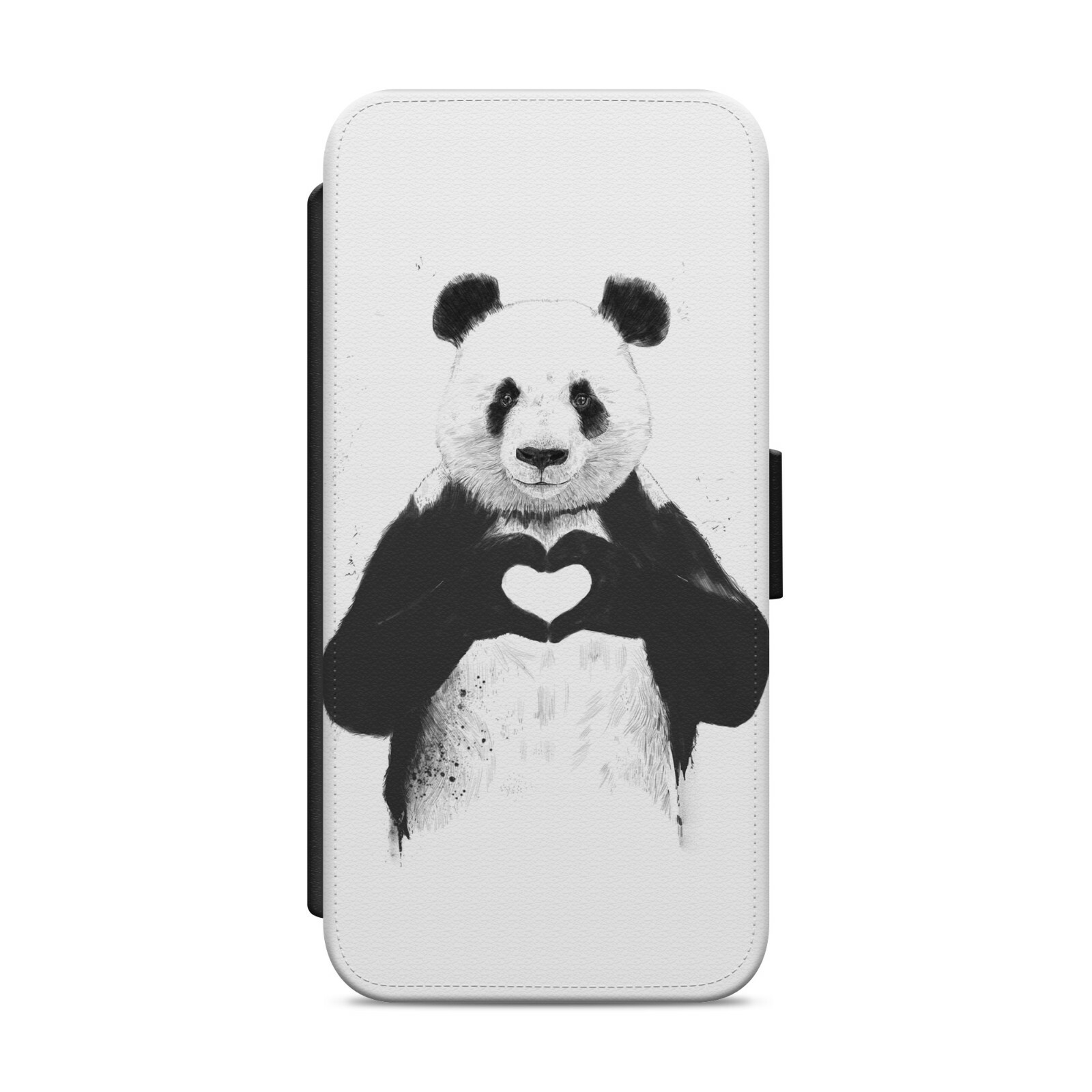 Cute Panda Art Animal WALLET FLIP PHONE CASE COVER FOR IPHONE SAMSUNG ...