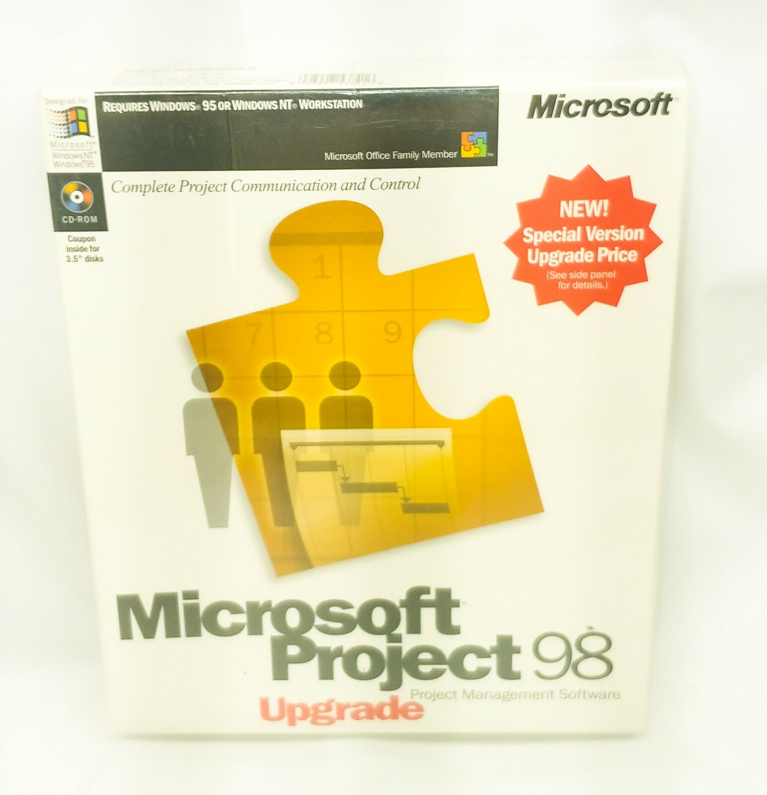 New Sealed Microsoft Project 98 Project Management Software Upgrade | eBay