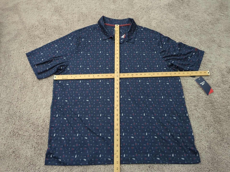 Reebok Polo Shirt Mens 3XLT TALL Speedwick Golf Wine Athletic Casual ...