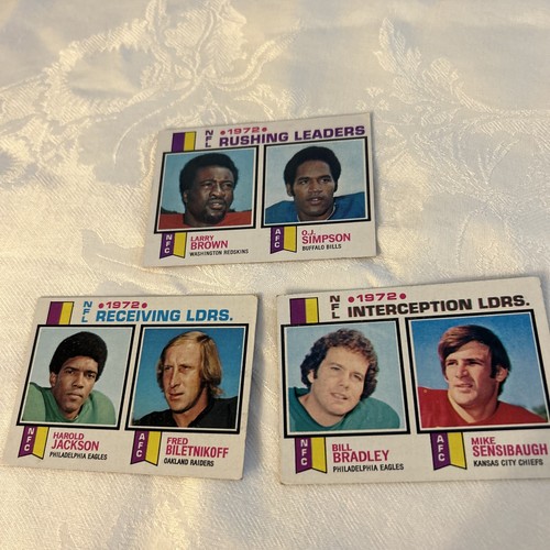 Topps 1972 NFL Leaders Lot Of 3 Cards | eBay