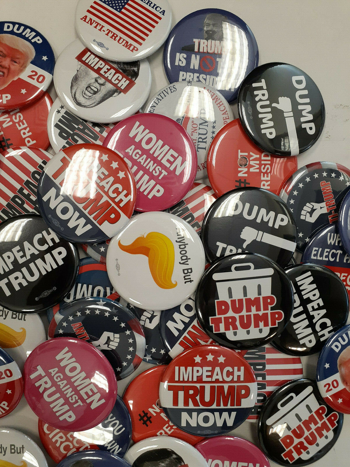 2020 NEW Anti Trump Buttons Collection Of 100!!! IMPEACH Trump 2.25" | eBay