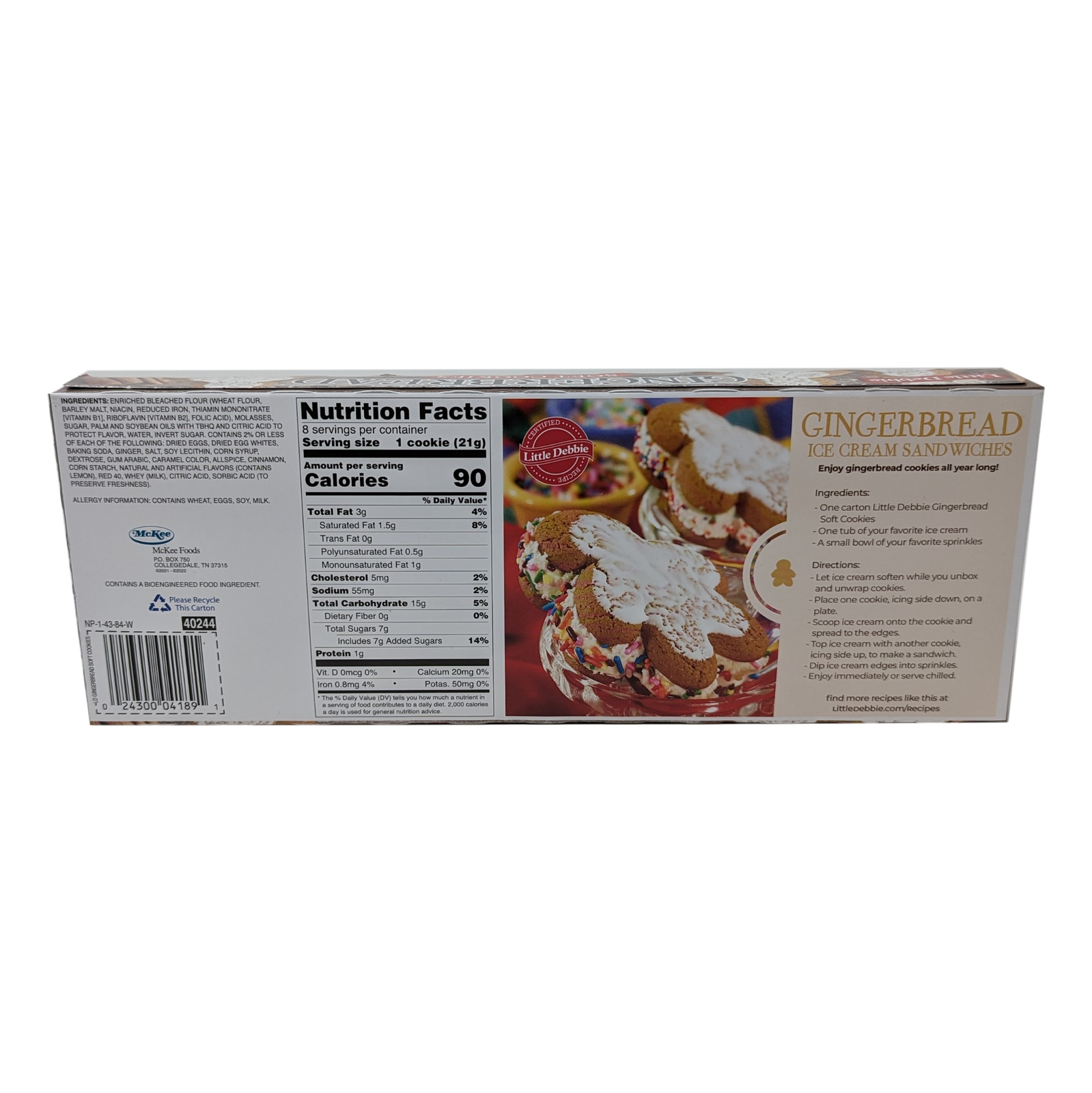 Little Debbie Gingerbread Soft Cookies, 6 Boxes, 48 Individually ...