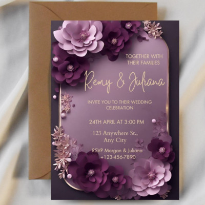 Digital Wedding Invitation | Printable Wedding Invitation ...