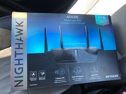 NETGEAR AX4200 Nighthawk Dual-Band Wi-Fi 6 Router - Black (RAX42-100NAS ...