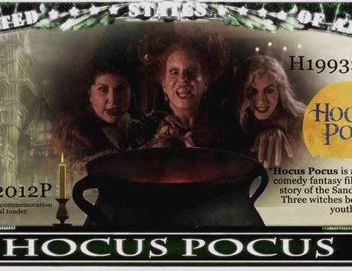 Hocus Pocus Million Dollar Bill Play Funny Money Novelty Note + FREE ...