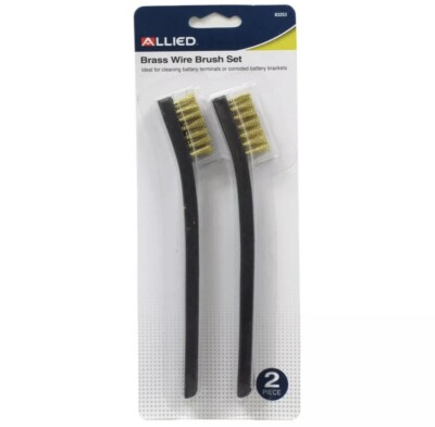 Allied Tools, 2pc. Brass Wire Brush Set (6 sets) Ideal for Battery ...