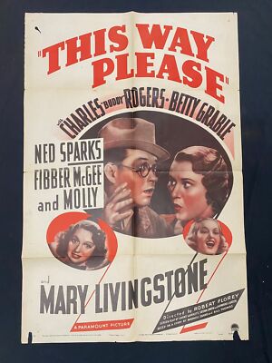 This Way Please One Sheet Movie Poster 1941 Betty Grable | eBay