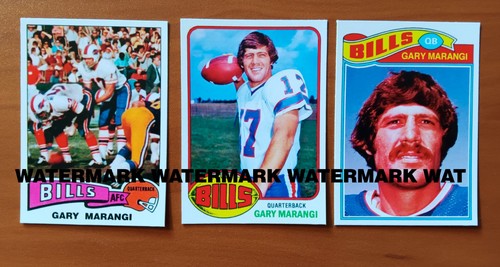 1975 1976 1977 Gary Marangi Buffalo Bills lot of 3 Custom Hand Made Art ...