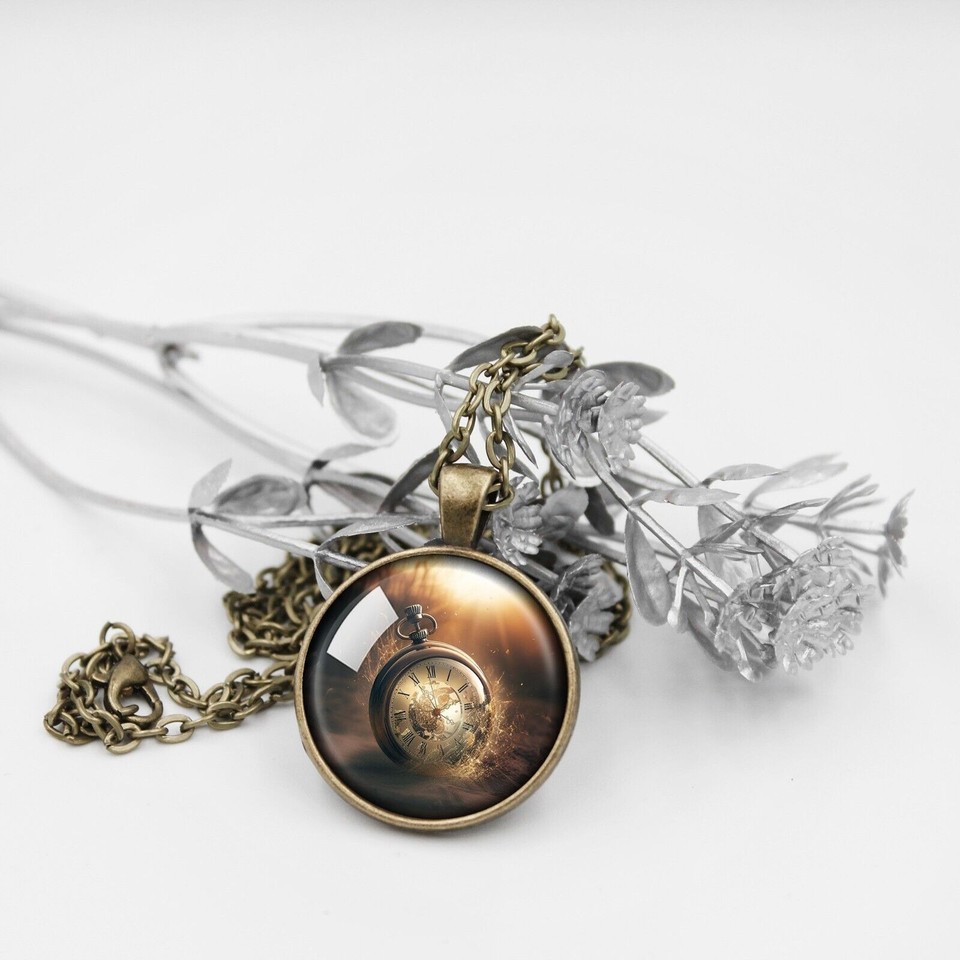 Astronomical Clock necklace, Prague clock necklace Steampunk Clock ...
