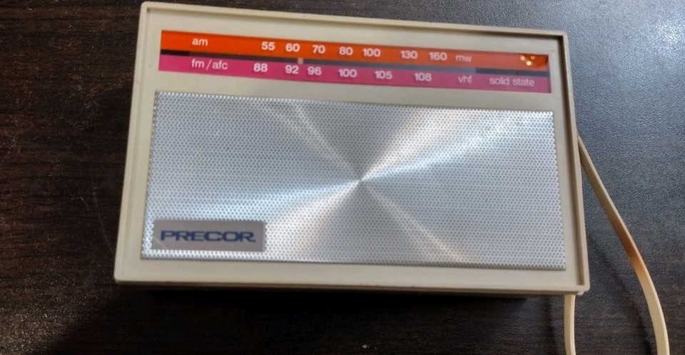 Vtg Precor Solid State AM/FM Transistor Radio 1960s/1970s Works ...