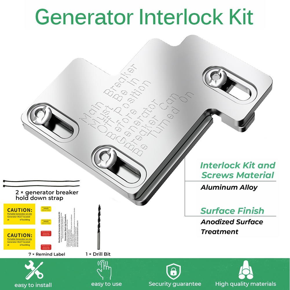 Aluminum Generator Interlock Kit for Eaton Cutler hammer BR Series 200 ...
