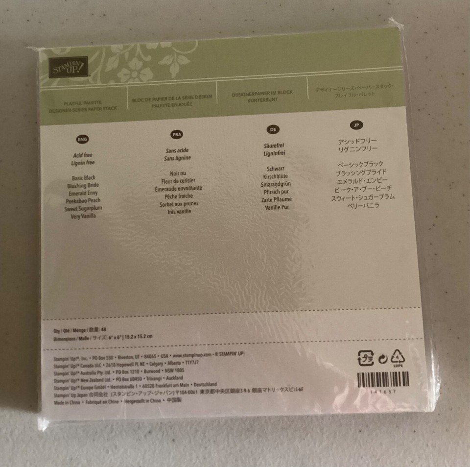 Stampin’Up! Retired 6 x 6 DESIGNER SERIES PAPER stacks, New, CHOICE | eBay