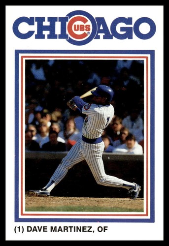 Dave Martinez 1987 David Berg Chicago Cubs #NNO Baseball Card | eBay