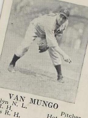 1936 S & S Games The National Game - Wg8 Van Mungo Tan Back (RC) for ...