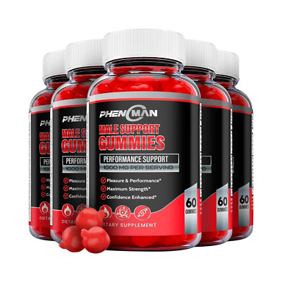 5-Pack Phenoman Male Gummies - Phenoman Male Enhancement Support (300 ...