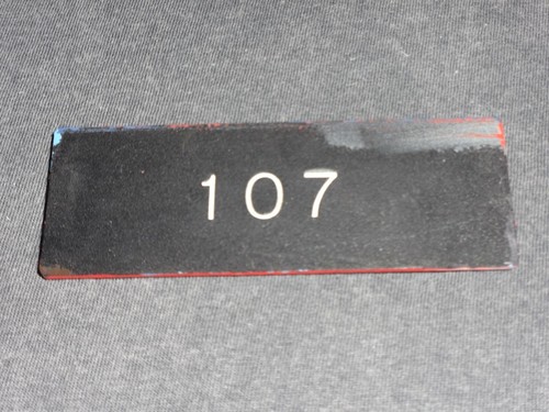 ORIGINAL VINTAGE INDUSTRIAL 1950/60's BAKELITE DOOR NUMBER '107' PLAQUE ...