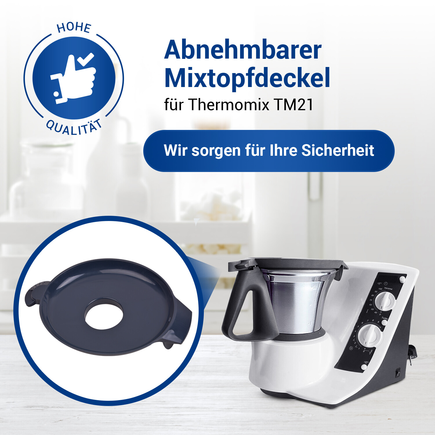 Deckel Mixtopfdeckel Abdeckung kompatibel mit TM21 TM 21 Thermomix ...