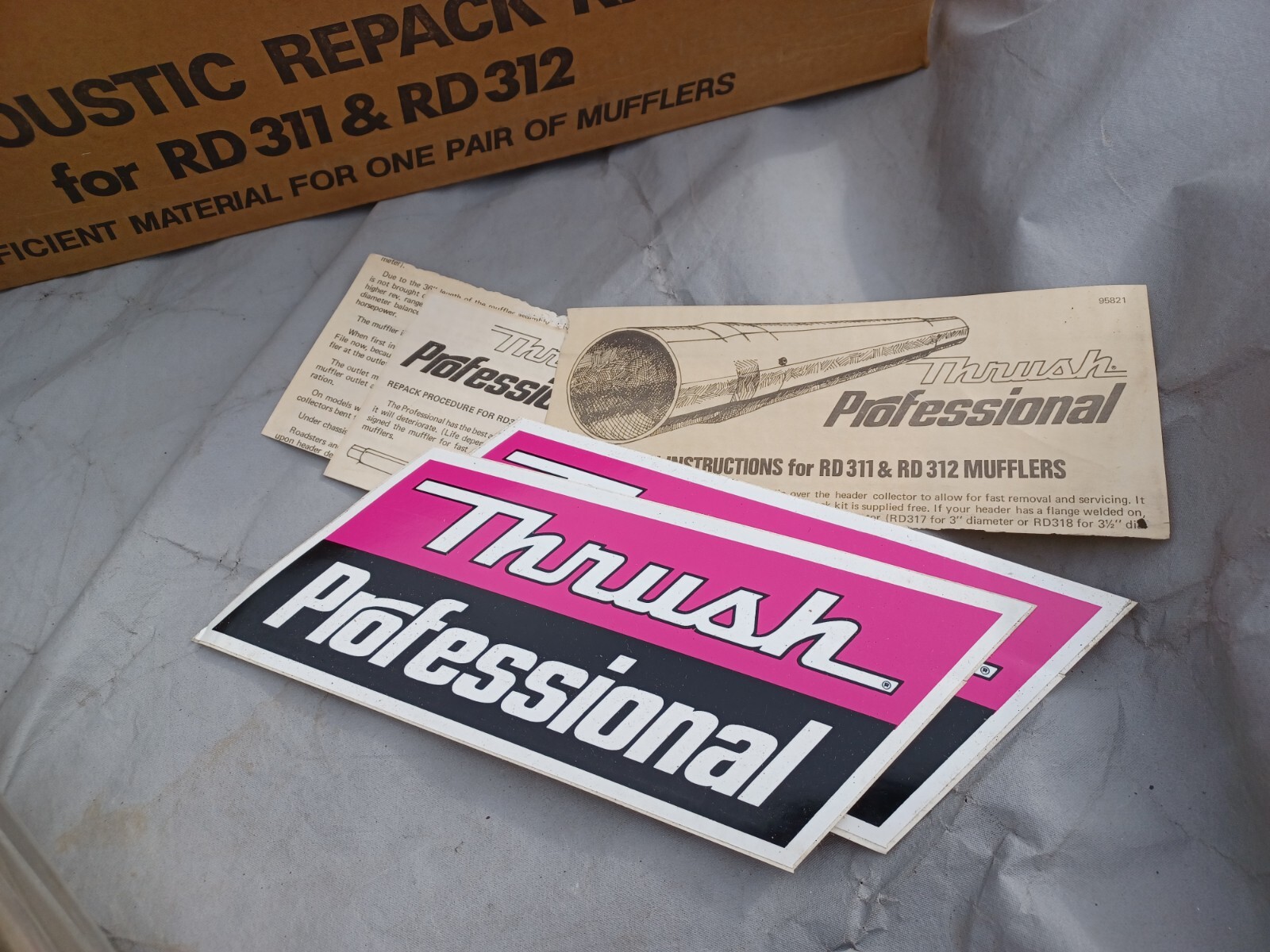 VINTAGE THRUSH Professional Racing Mufflers RD312 SET | eBay